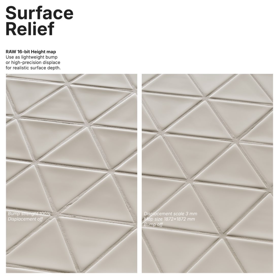 Triangle Tile Hex Lay Texture / PBR Material | CGMood