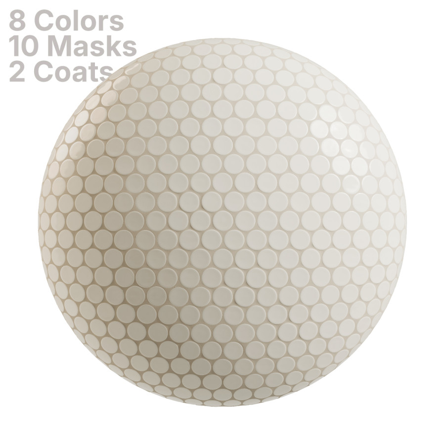 Round Mosaic Tiles 2" (circle) - 3D Model for VRay, Corona