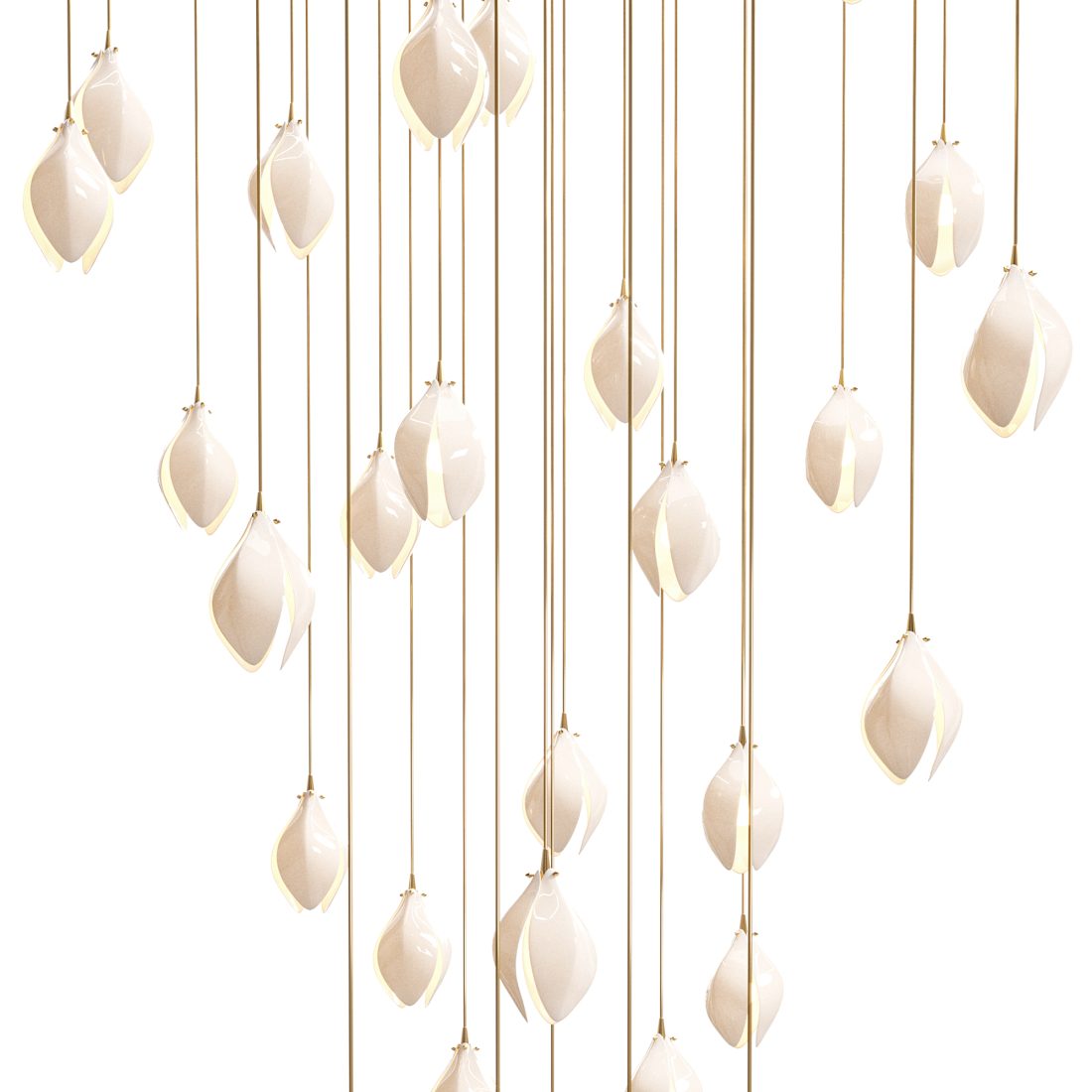 Bloom Blanket Haberdashery Chandelier 3D Model for VRay, Corona | CGMood