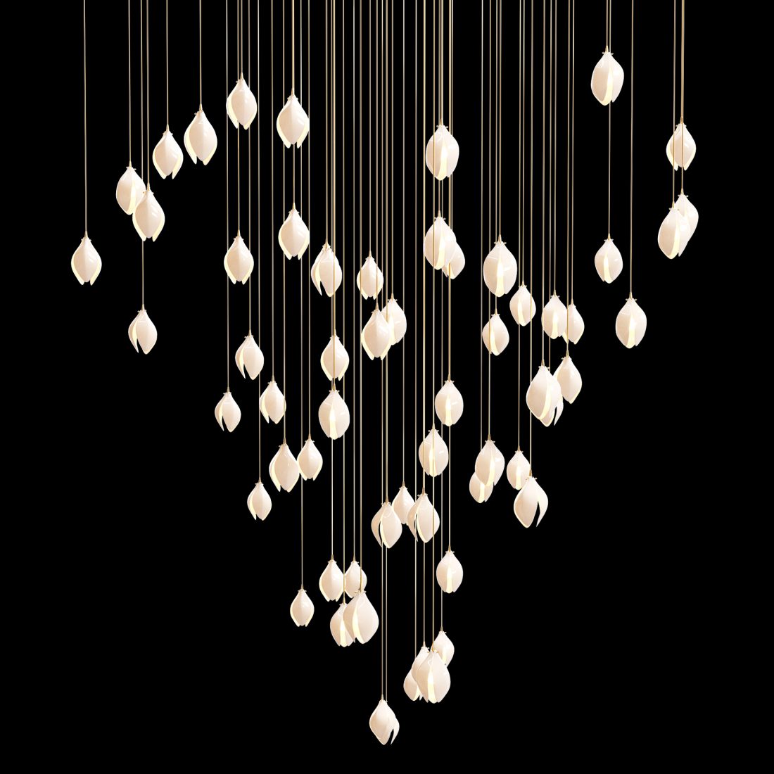 Bloom Blanket Haberdashery Chandelier 3D Model for VRay, Corona | CGMood