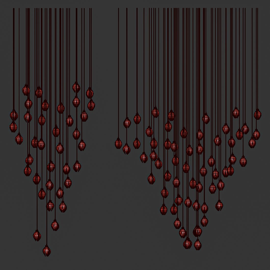 Bloom Blanket Haberdashery Chandelier 3D Model for VRay, Corona | CGMood