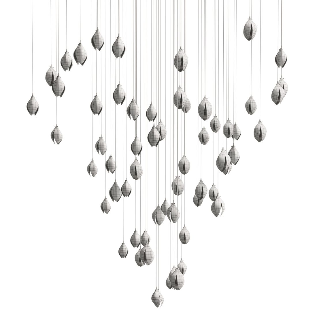Bloom Blanket Haberdashery Chandelier 3D Model for VRay, Corona | CGMood