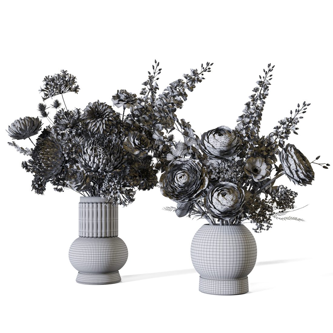 Flower Set 109 Sophisticated Floral Centerpieces - 3D Model for VRay ...
