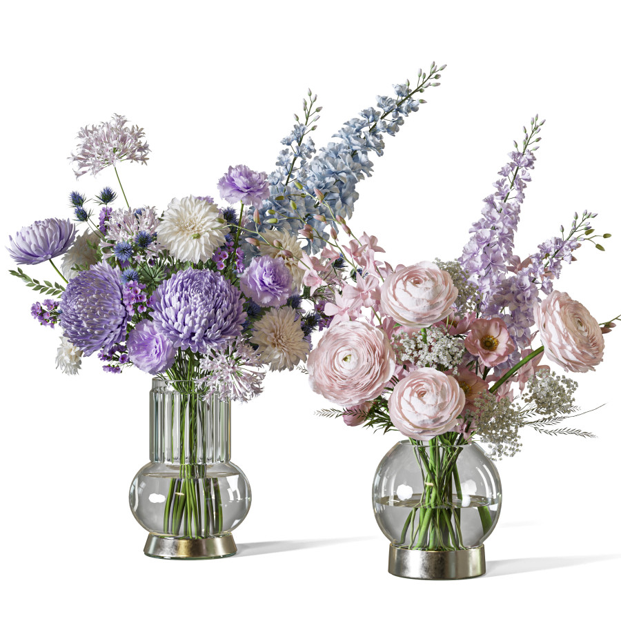 Flower Set 109 Sophisticated Floral Centerpieces - 3D Model for VRay ...
