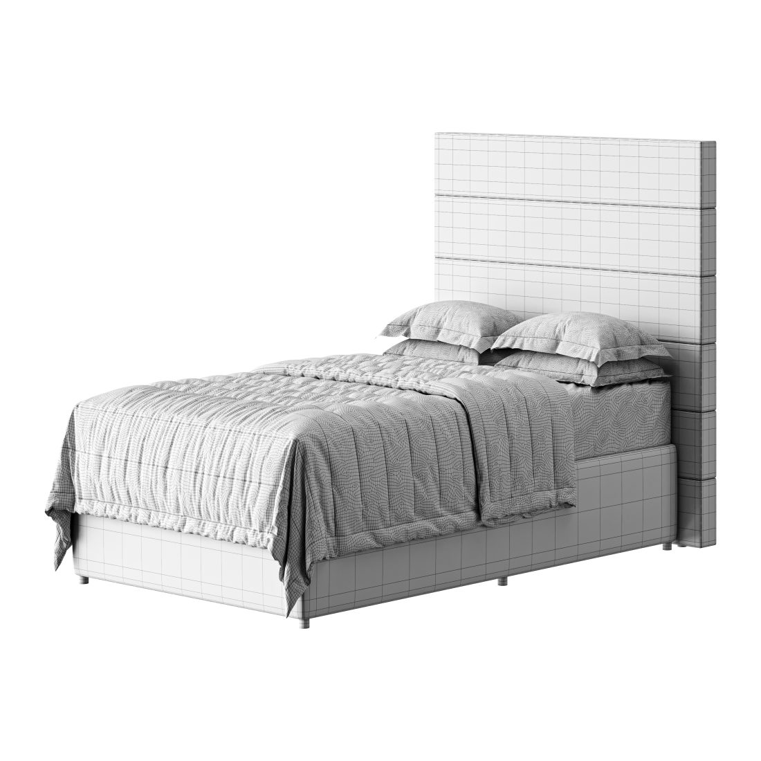 Drew Bed - Three Quarter - 3D Model for Corona