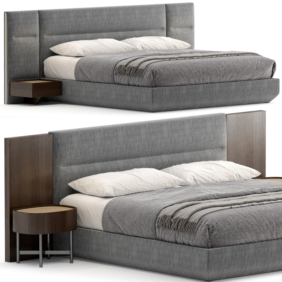 Francis Modular Bed By Domkapa 3D Model for VRay, Corona | CGMood