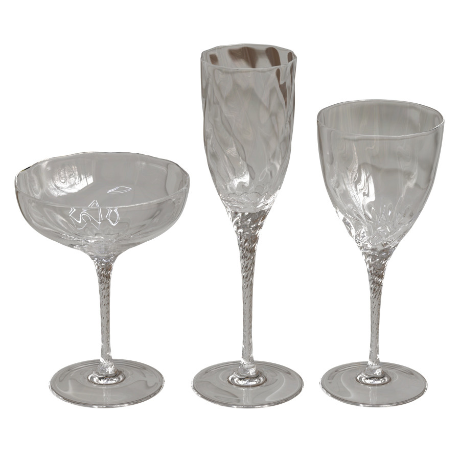 Champagne Coupe Rose Uniacke Glass Collection 3D Model for Corona | CGMood