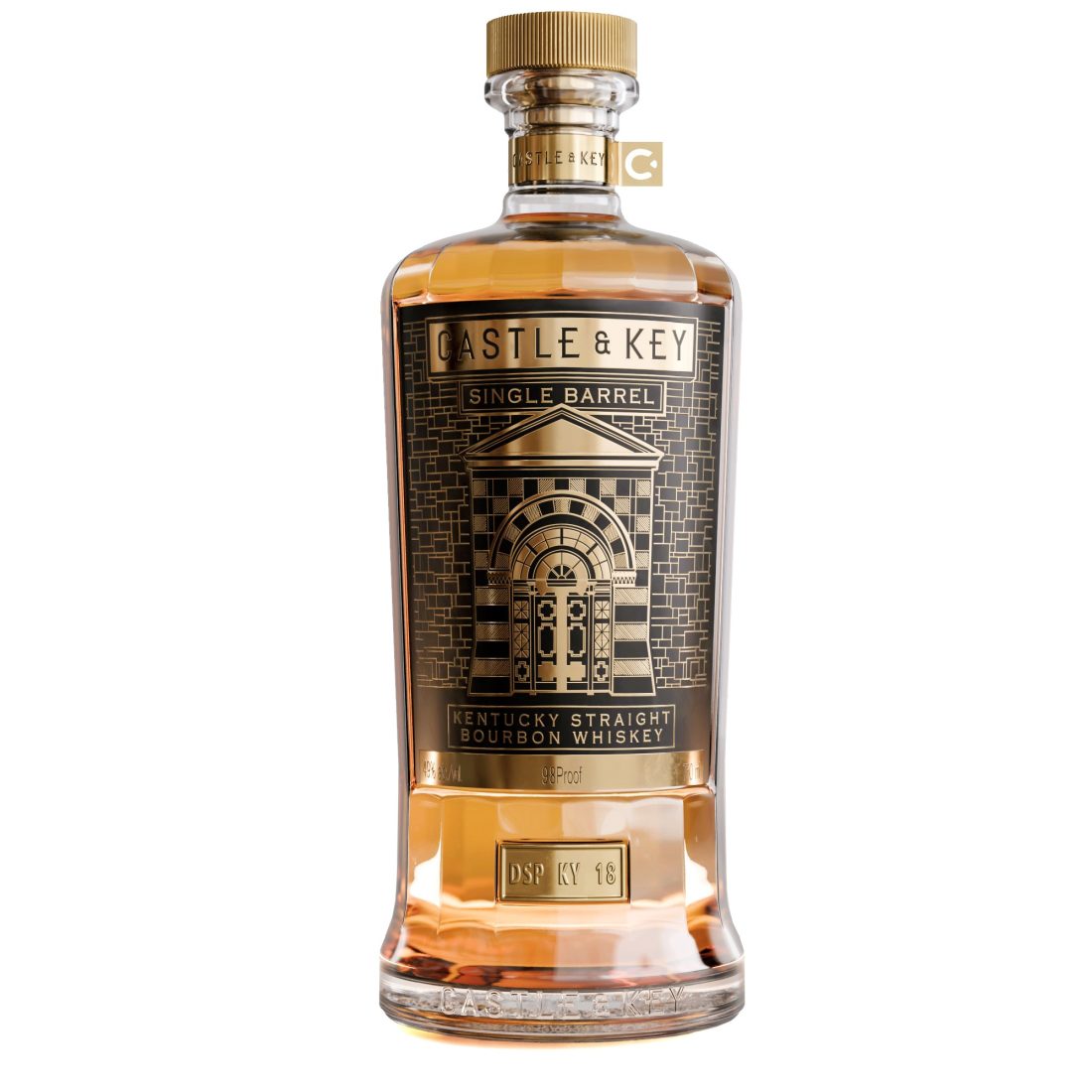 Castle And Key Bottle Alcohol Whiskey Blender 3d M - 3D Model for