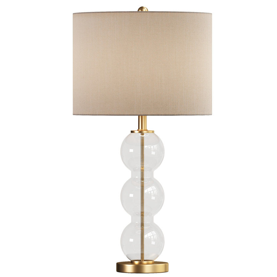 Bella Glass Triple Sphere Table Lamp - 3D Model for Corona