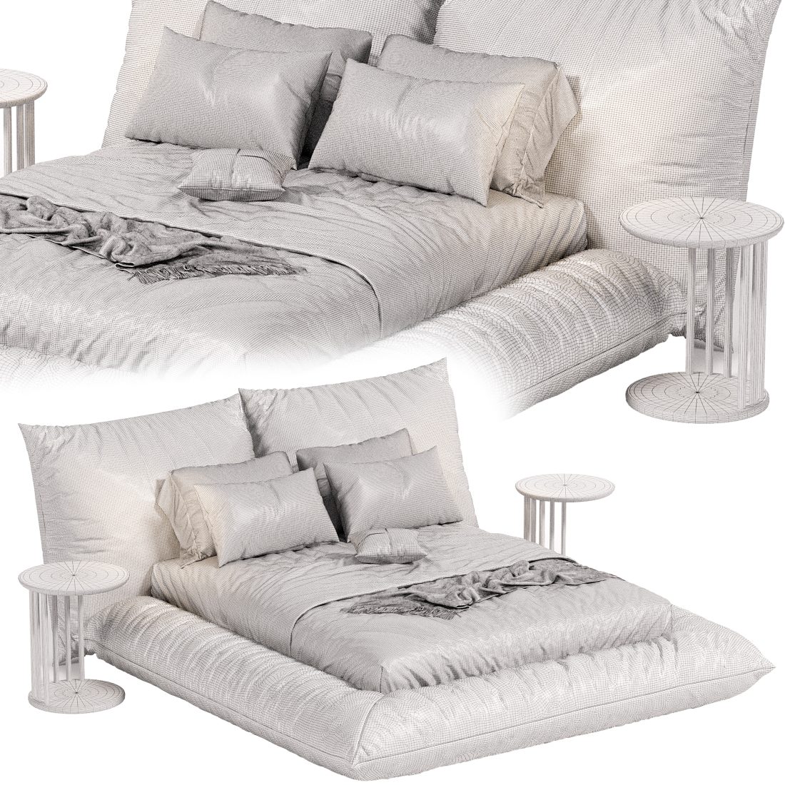Alba Bed By Magg - 3D Model for Corona