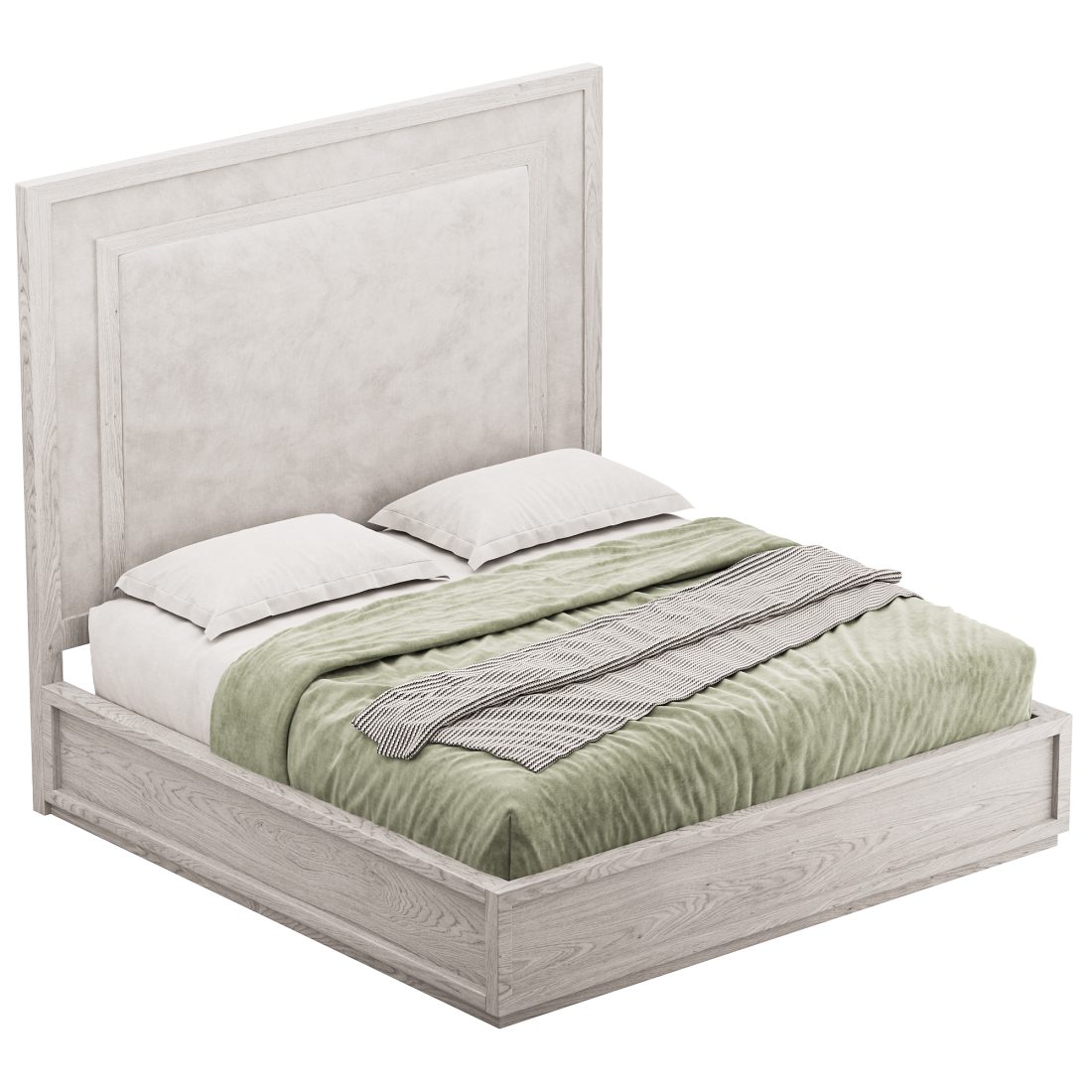 Rookery Upholstered Panel Bed 3D Model for Corona | CGMood