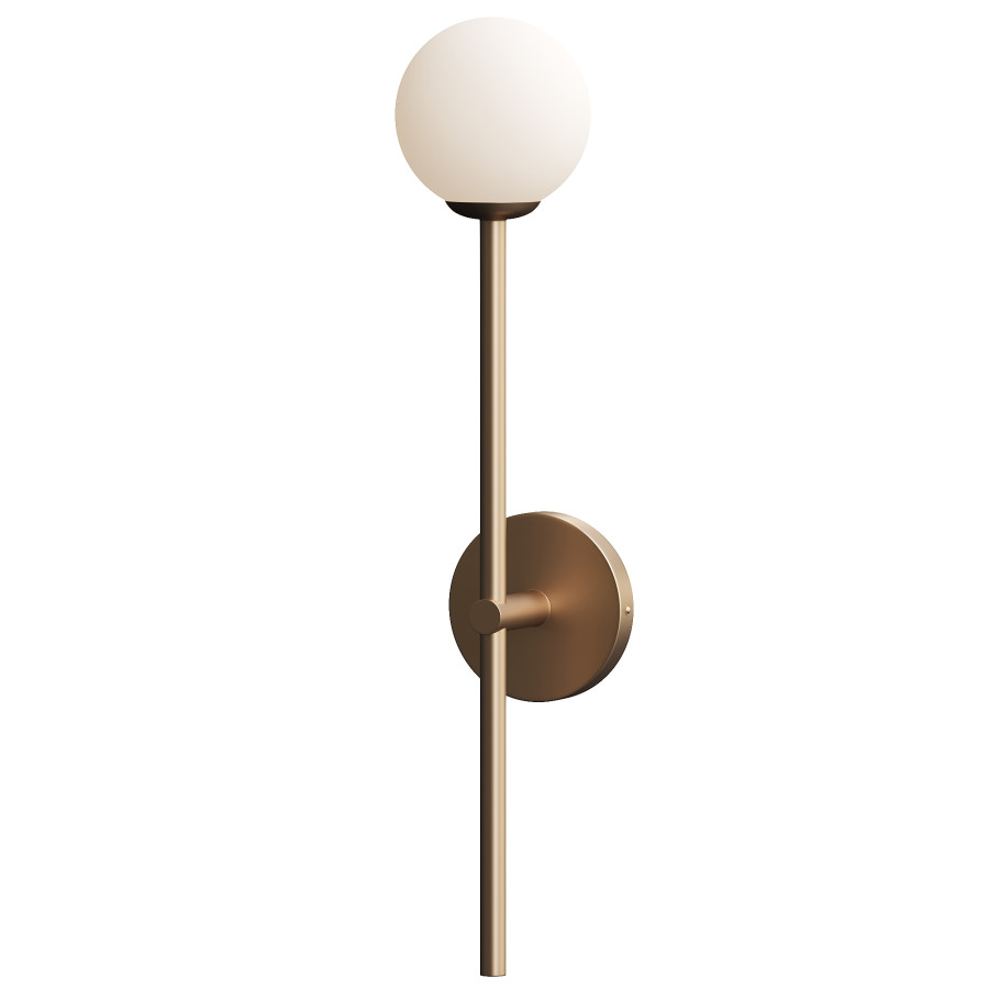 Chelso - Aged Brass And Opal Wall Light - 3D Model for Corona
