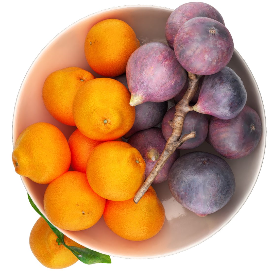 Bowl Of Mandarin And Figs Description Format Platf - 3D Model for VRay ...