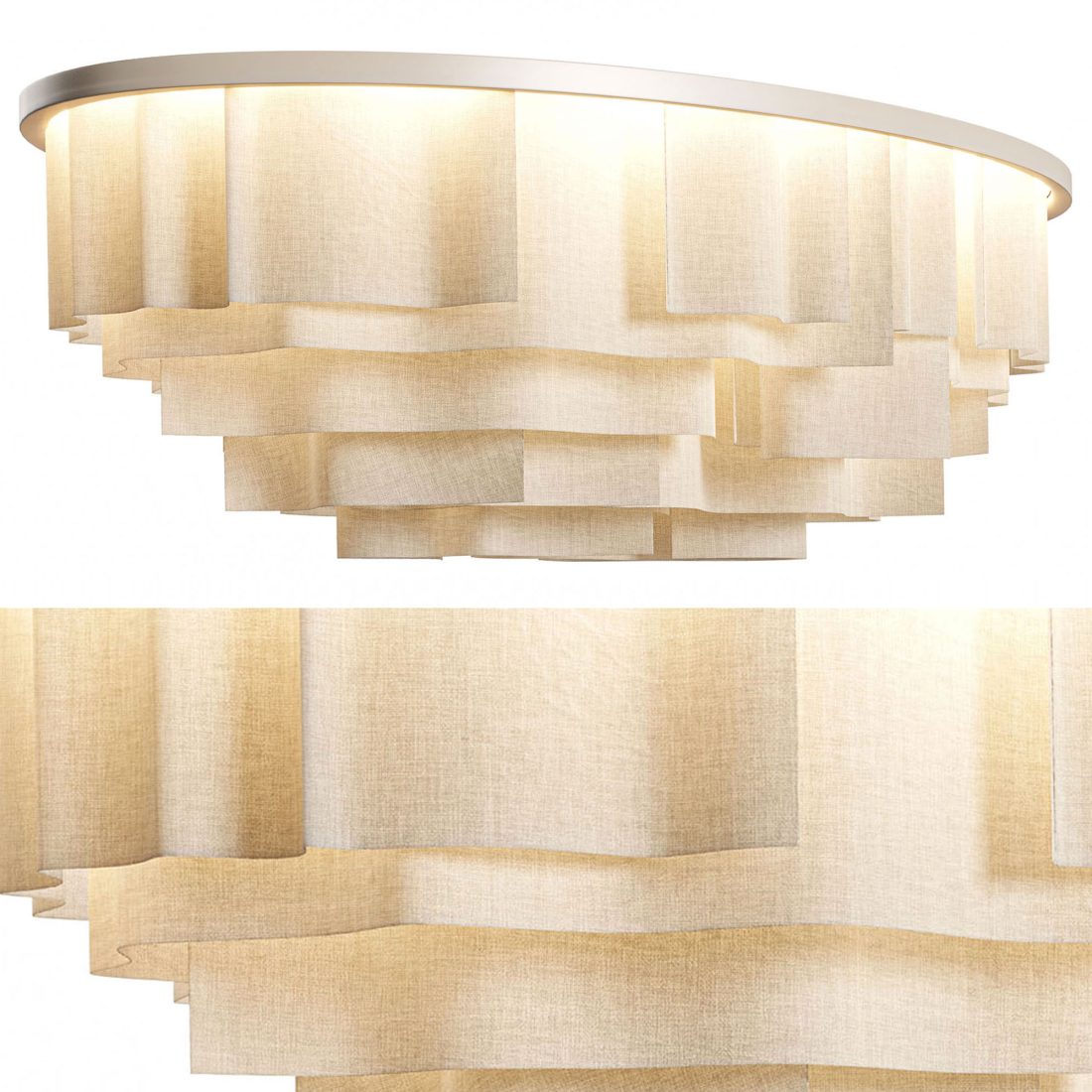 Decorative Ceiling Wave Ceiling 3D Model for VRay, Corona | CGMood