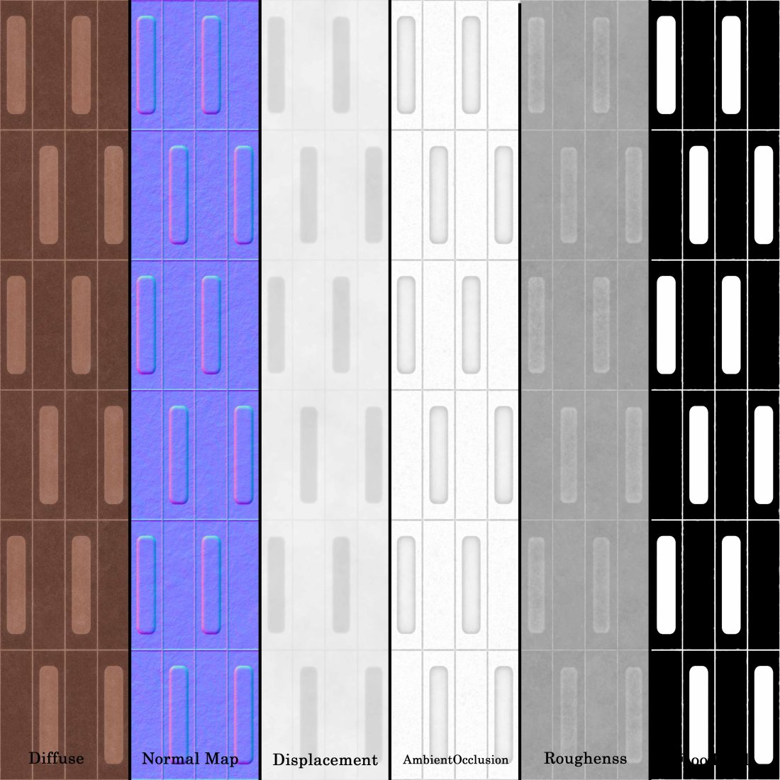 Stone Porcelain Tile 01 (seamless) - 3D Model for VRay