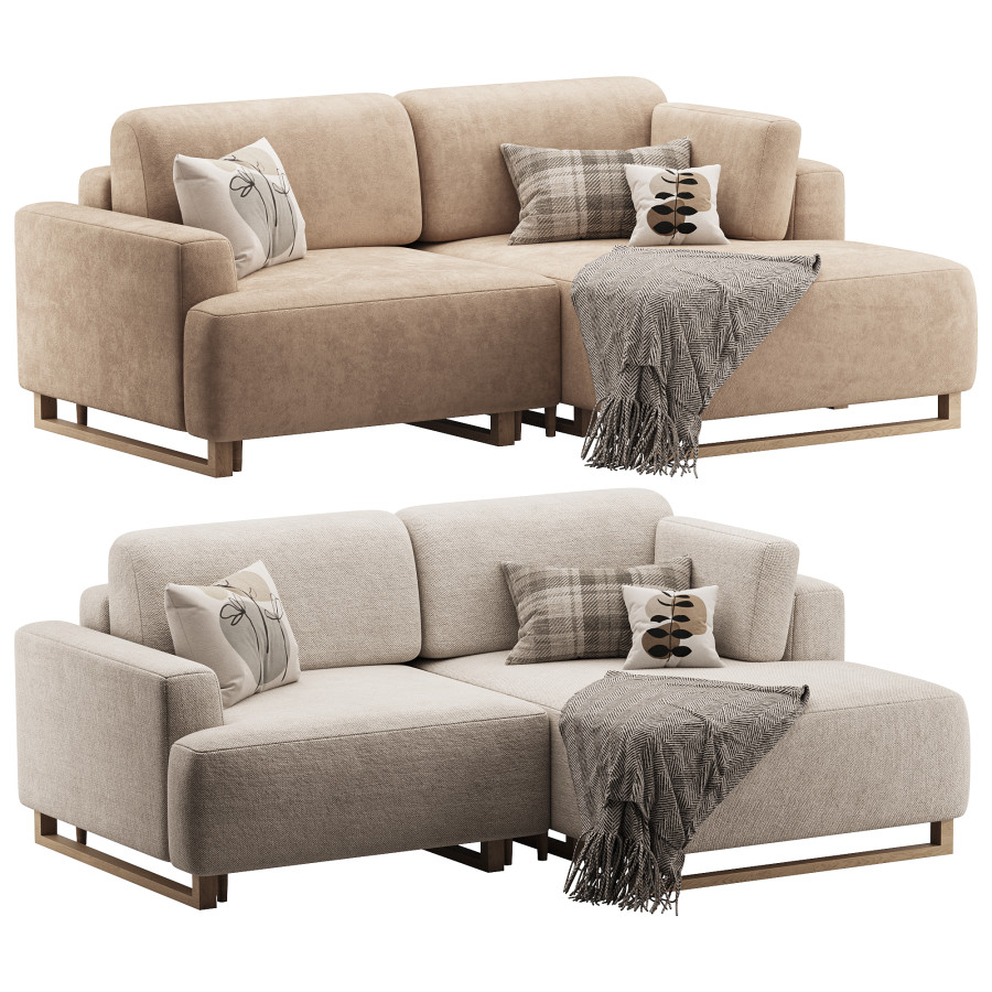 Sofa Onte Textile Grafit - 3D Model for Corona
