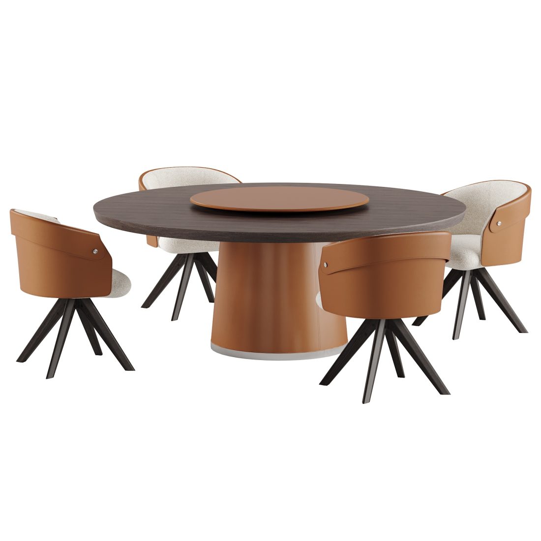 Table And Chair Enn Ozzy By Flexform - 3D Model for VRay, Corona