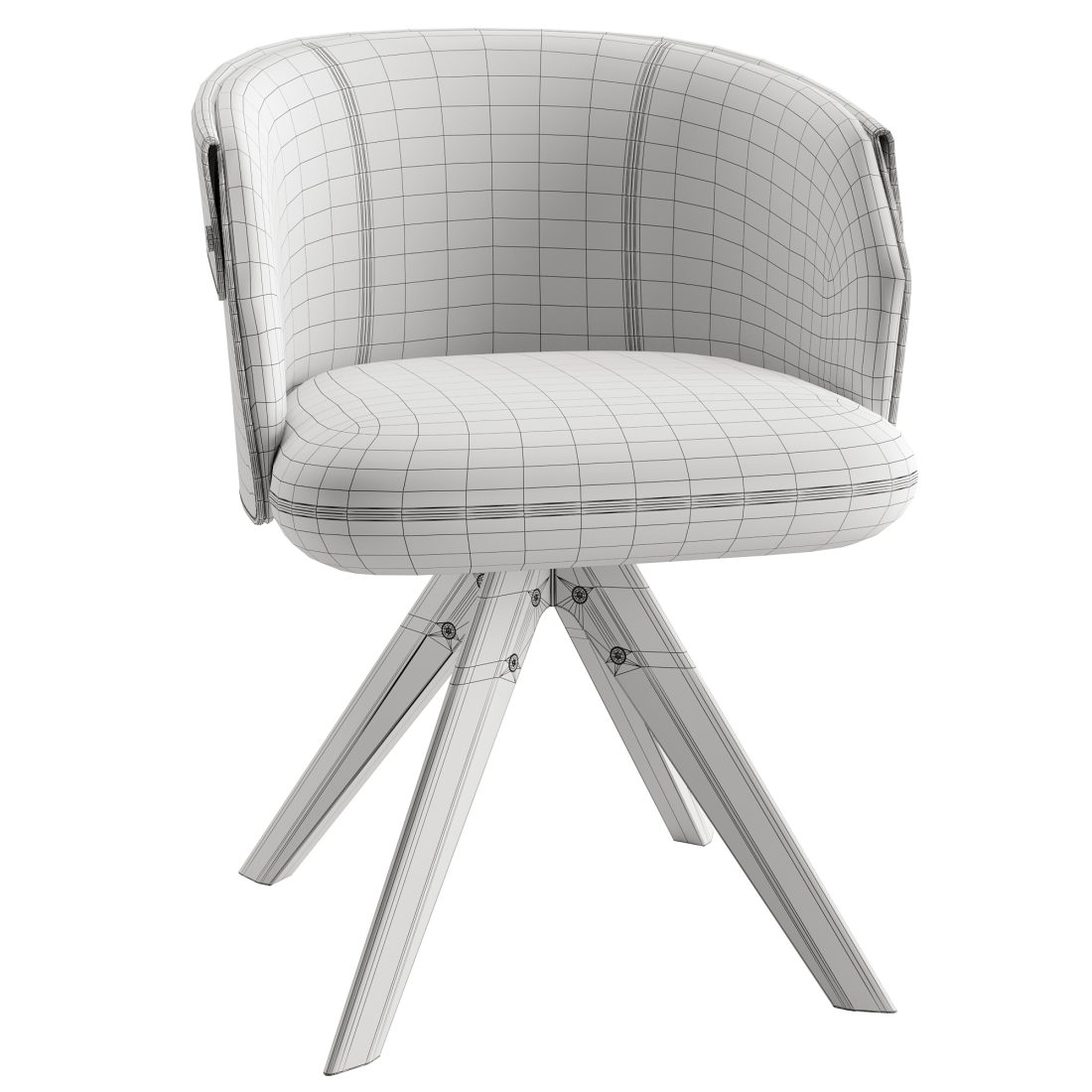 Table And Chair Enn Ozzy By Flexform - 3D Model for VRay, Corona