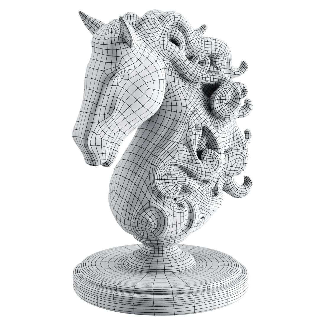 Horse Statue - 3D Model for VRay, Corona