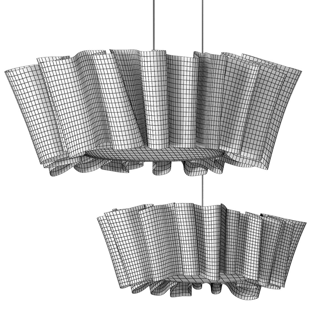 Anders Light Fabric Pendant - 3D Model for VRay, Corona