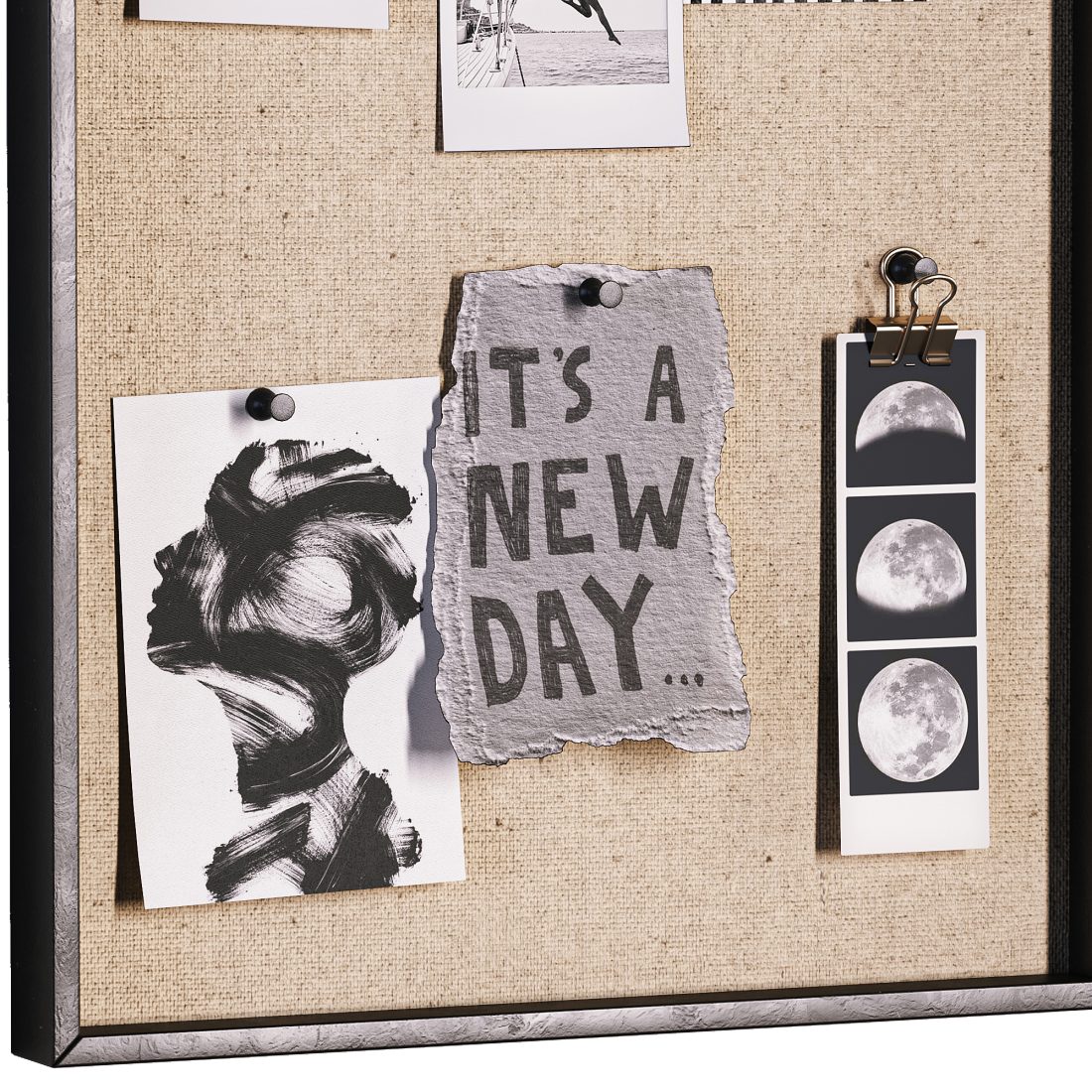 Pottery Barn Foley Wall Calendar And Pinboard For - 3D Model for VRay ...