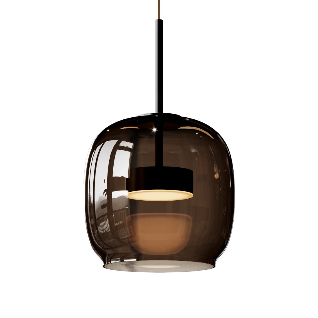Modern Smoked Glass Pendant Light 3D Model for Corona | CGMood