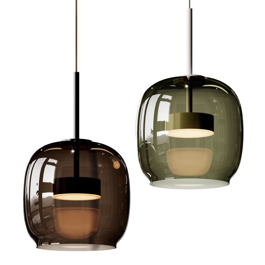 Modern Smoked Glass Pendant Light 3D Model for Corona | CGMood