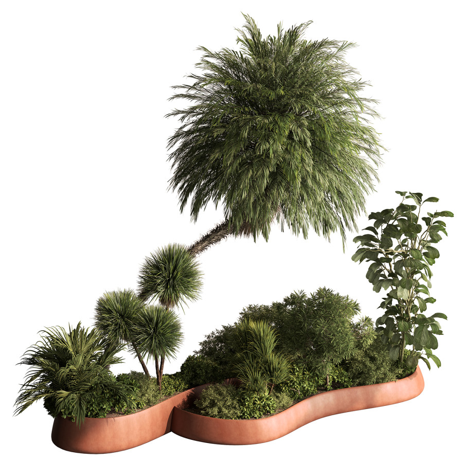 Outdoor Plants 710 - Tropical Garden 3D Model for VRay, Corona | CGMood