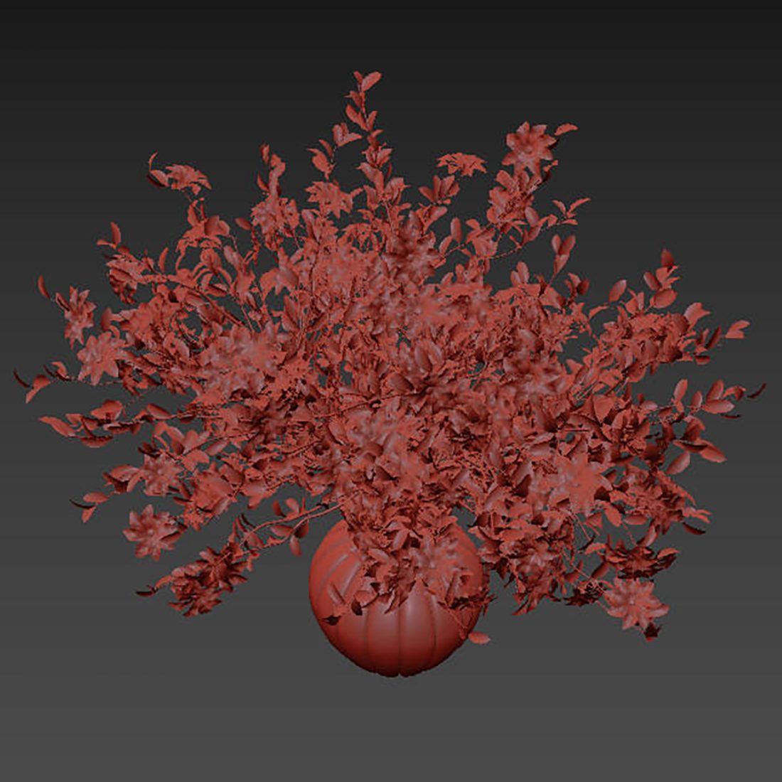 Bouquet Of Branches In A Glass Vase 181 3D Model for VRay, Corona | CGMood