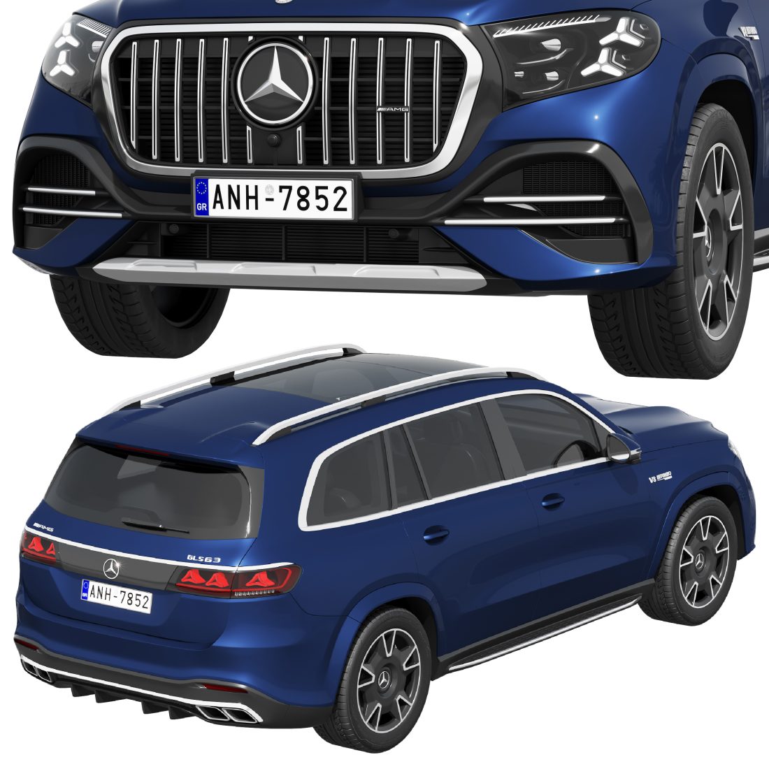 Mercedes-Benz GLS63 AMG 2027 3D Model for Corona | CGMood