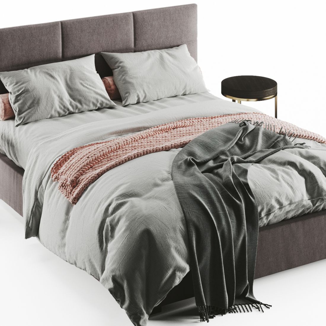 Rh Modena Bed - 3D Model for VRay, Corona