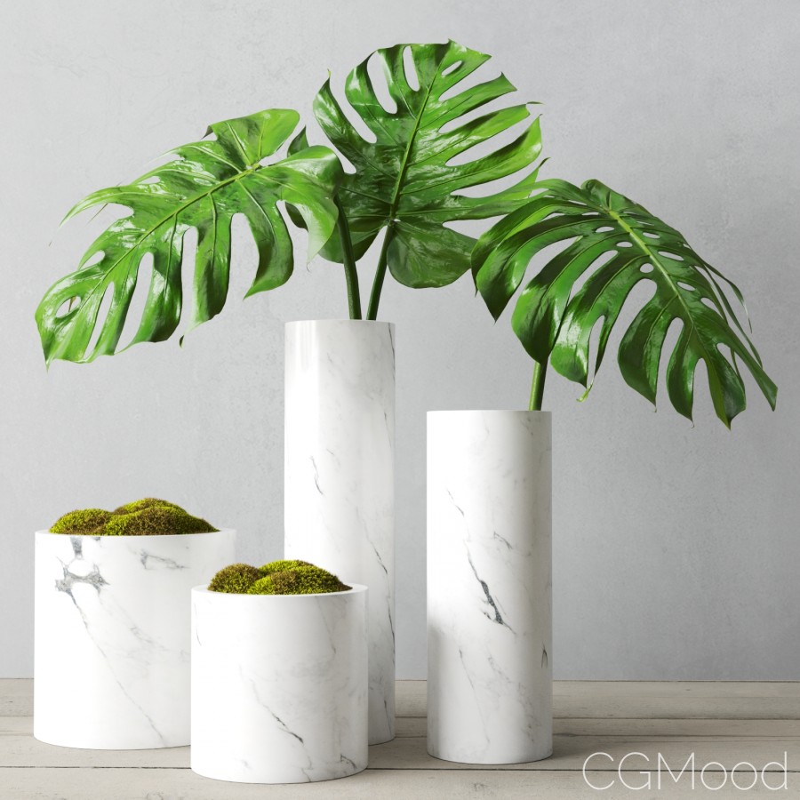 Restoration Hardware Round Marble Vessels - 3D Model for Corona