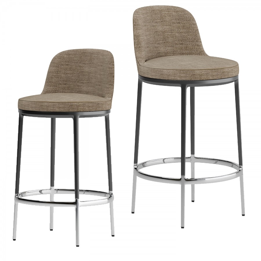 B&b Chair Caratos Bar Stool - 3D Model for VRay