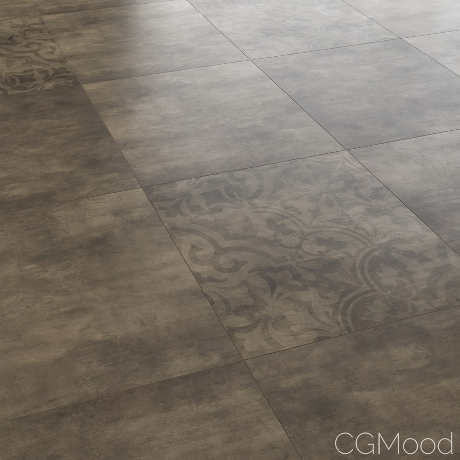 Brooklyn Brown Floor Tile - 3D Model for Corona