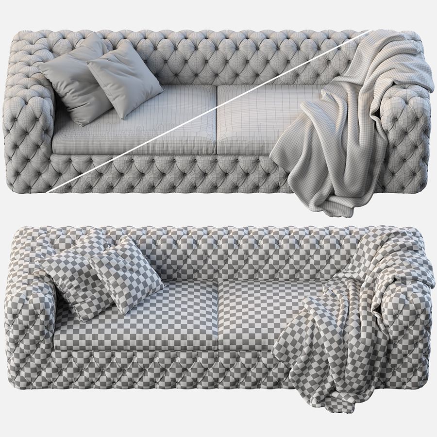 Chelsea Sofa Dv Home Collection 3D Model for VRay, Corona | CGMood
