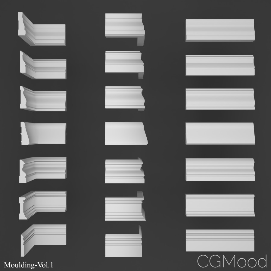 Moulding Vol.1 3D Model for VRay | CGMood
