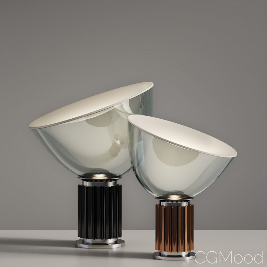 Flos Taccia Table Lamp Small & Large - 3D Model for VRay