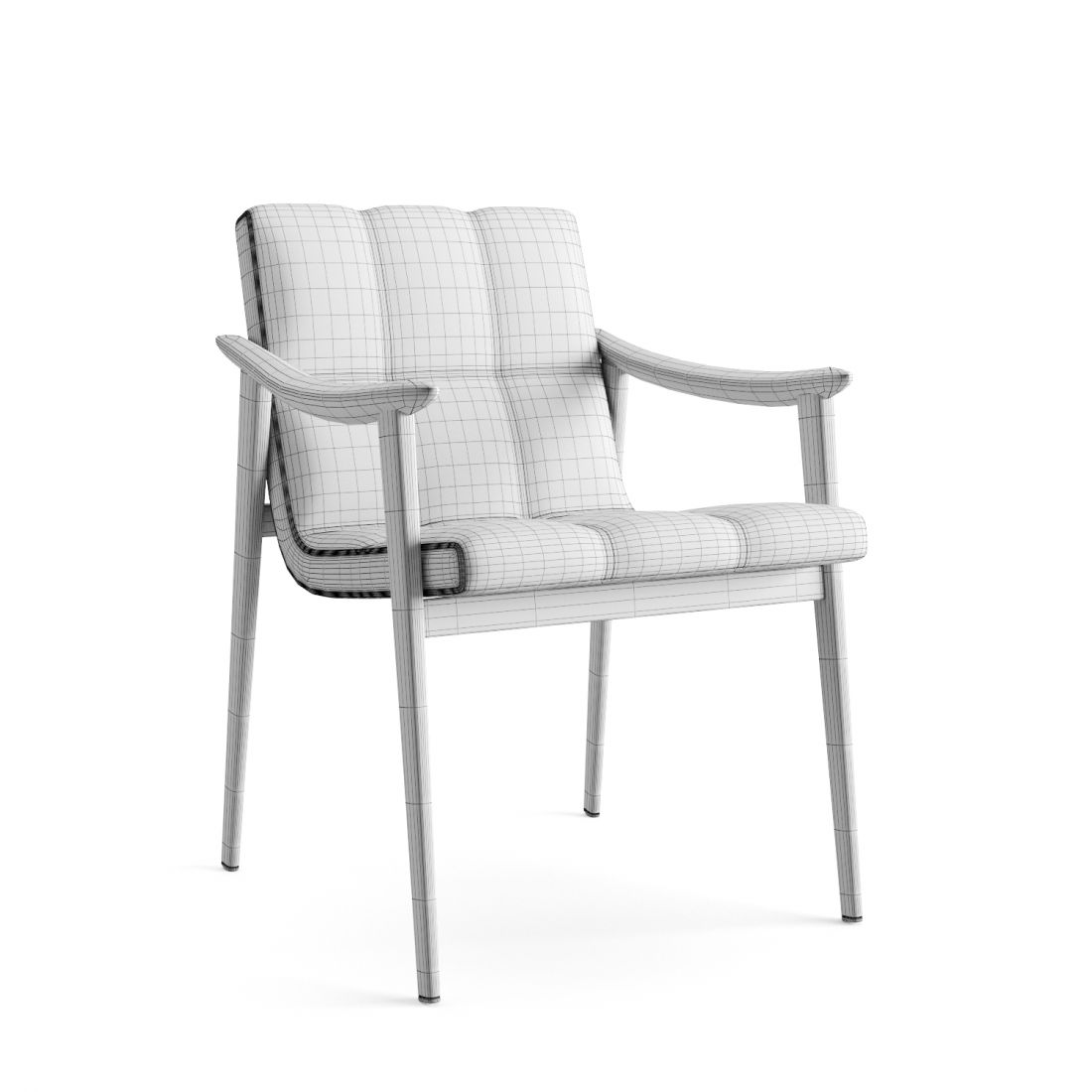 Minotti Fynn Dining Chair - 3D Model for VRay, Corona