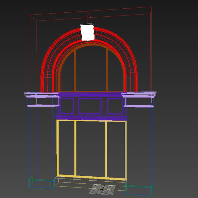Classic Building Window - 3D Model for VRay