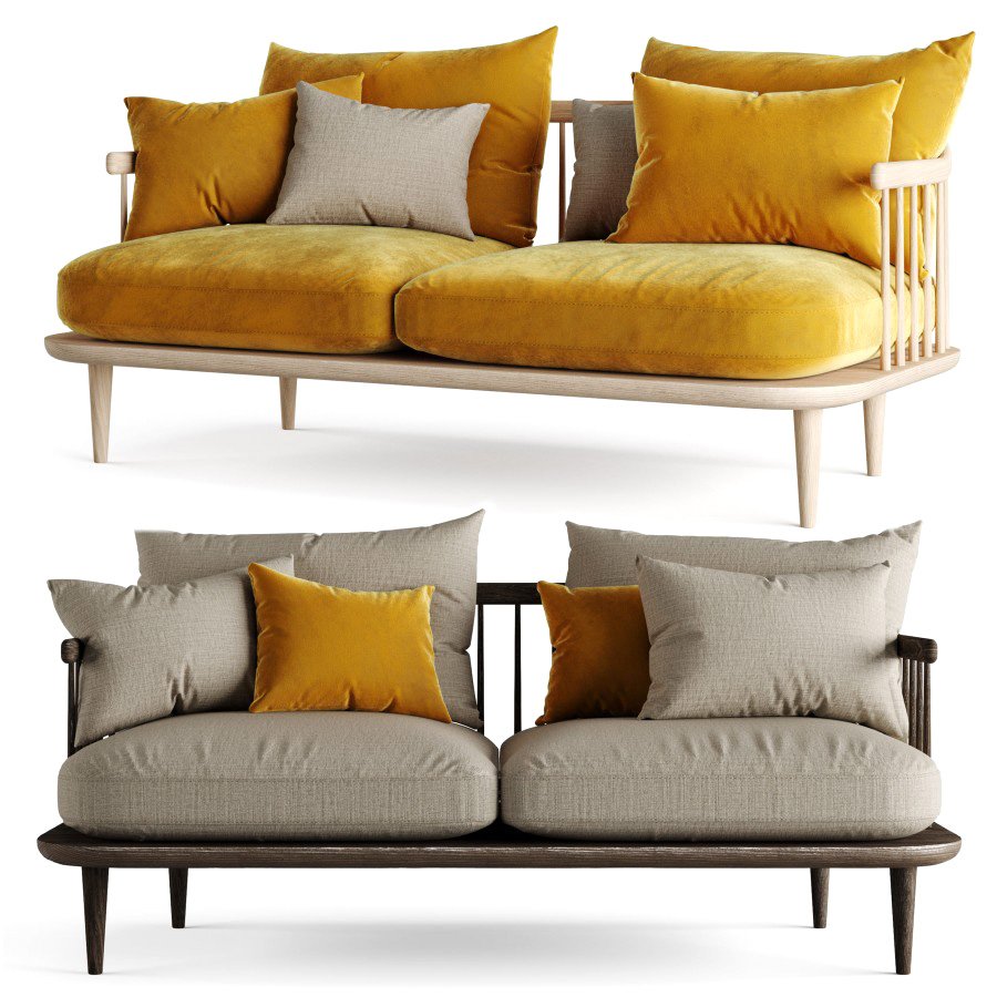 Fly Sofa Sc02 By &Tradition - 3D Model for VRay, Corona
