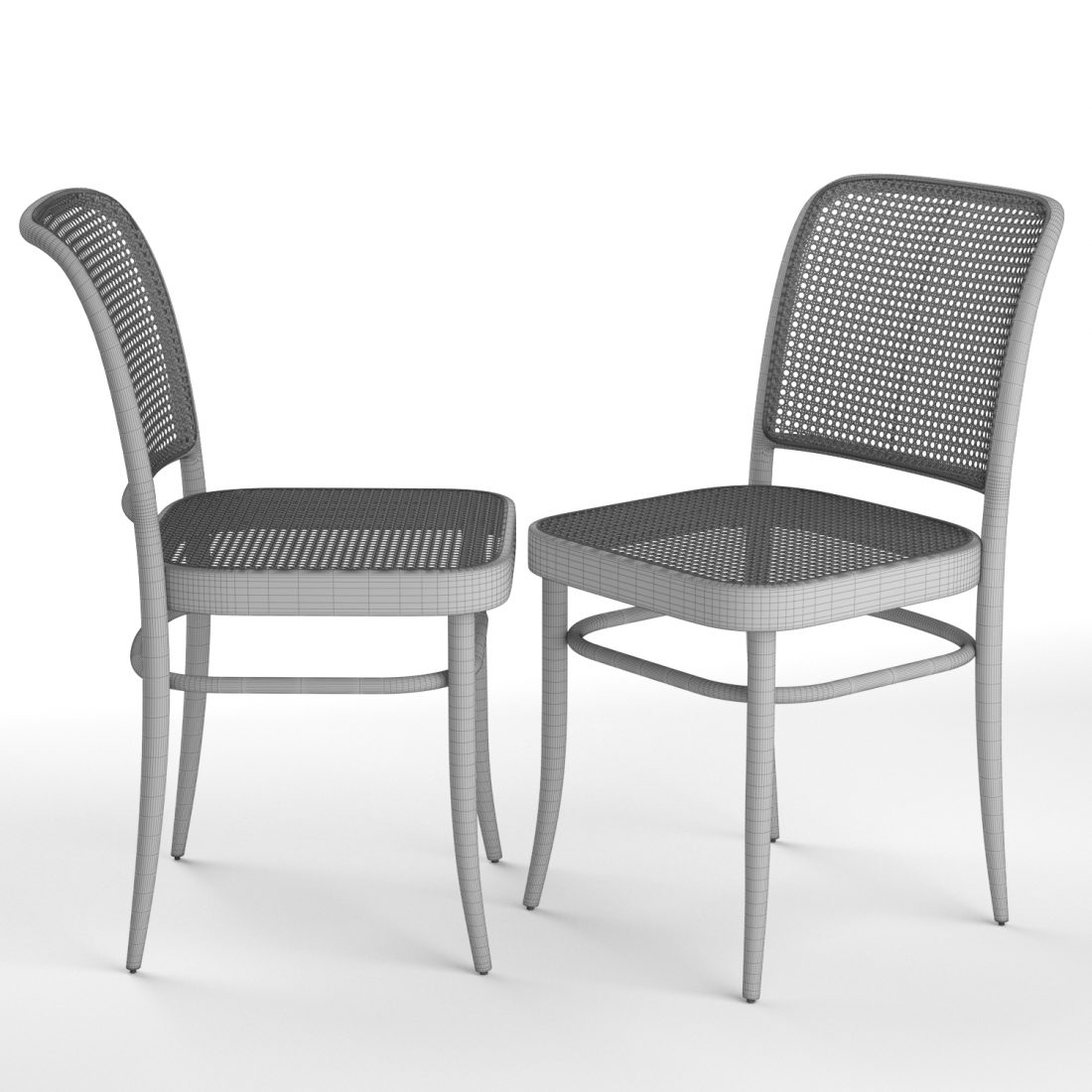 Hoffmann Side Chair - 3D Model for VRay, Corona