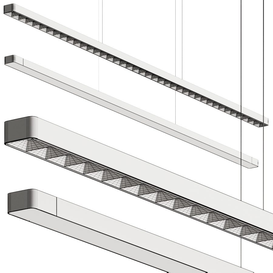 Flos Super Line Pendant Lamp - 3D Model for VRay, Corona