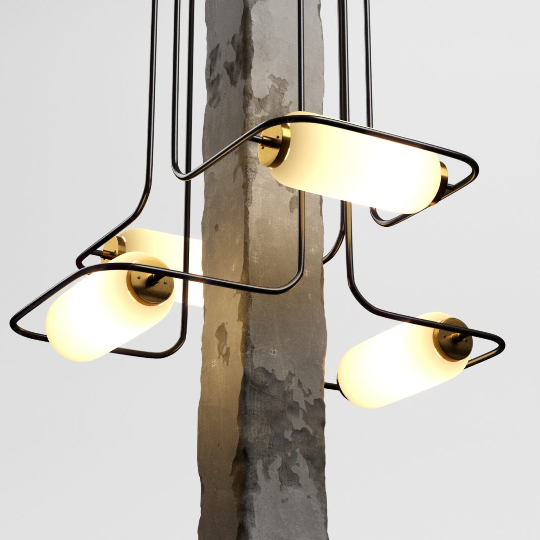 Restaurant Column Light - 3D Model for VRay, Corona