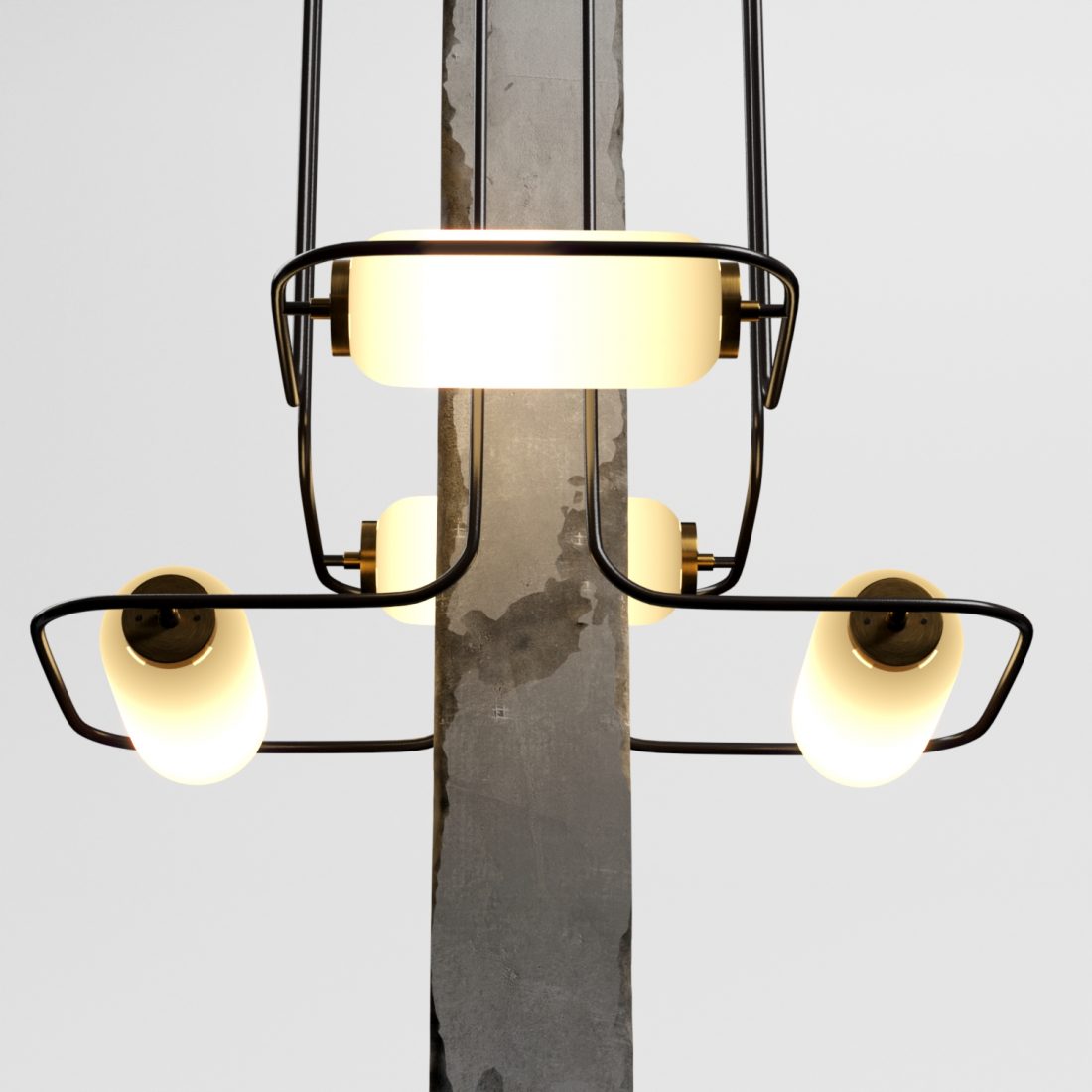 Restaurant Column Light - 3D Model for VRay, Corona
