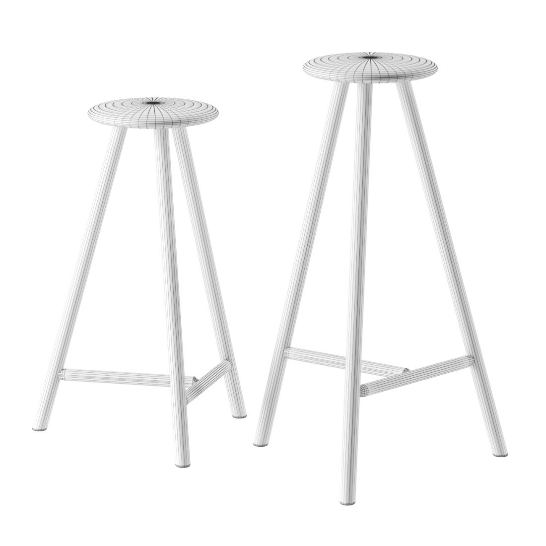 Perch Bar Stool By Nikari - 3D Model for Corona