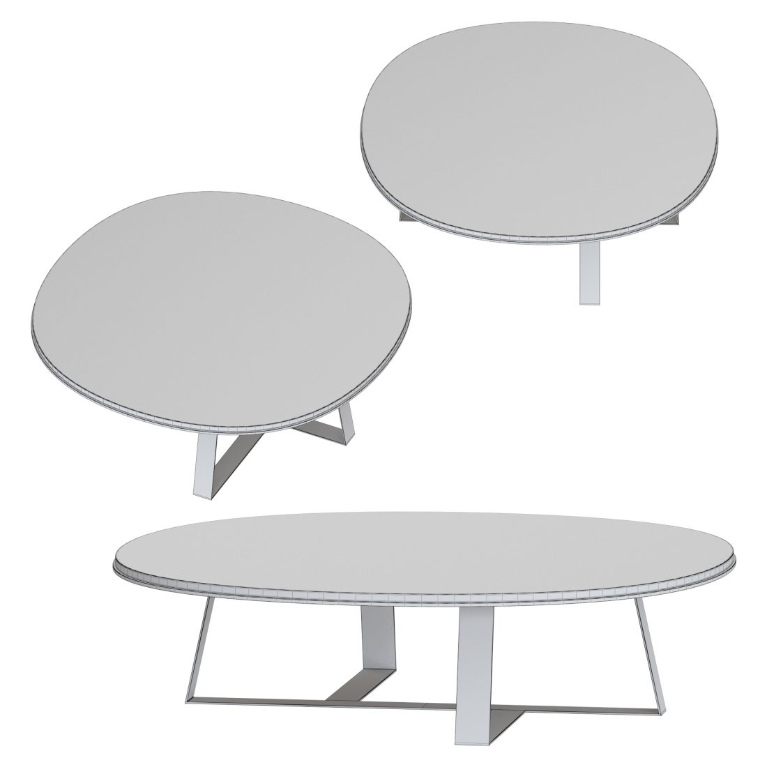 Meridiani Judd Coffee Table - 3D Model for VRay, Corona