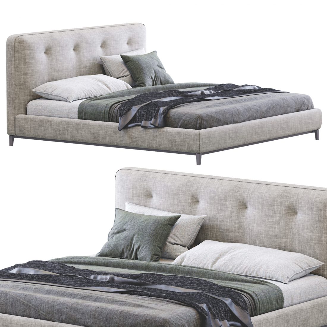 Andersen Bed Quilt By Minotti 3D Model for Corona | CGMood