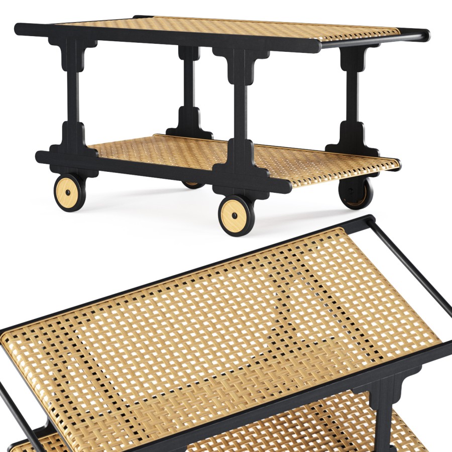 Lola Rattan Trolley Ls33 By Bpoint Design - 3D Model for Corona