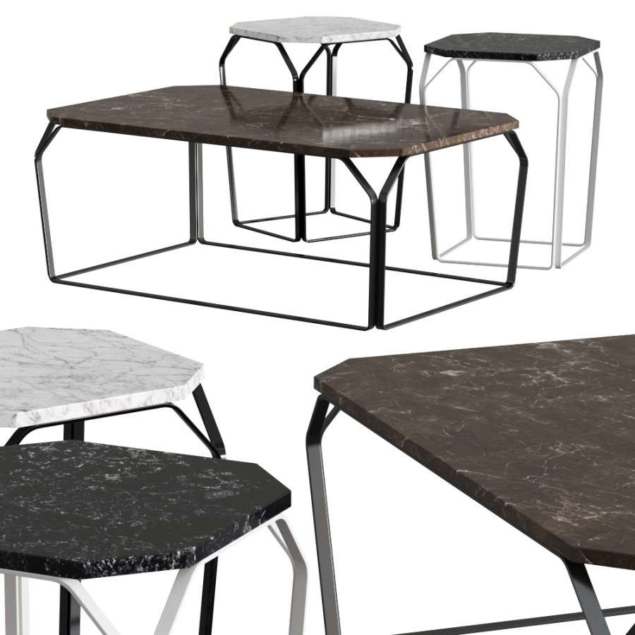Memedesign Tray Coffee Tables - 3D Model for VRay, Corona