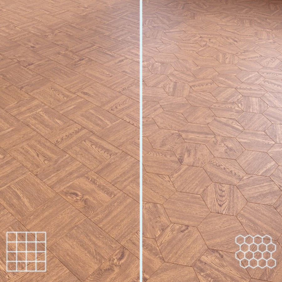 Parquet - Laminate - Wooden Floor 2 In 1 - 3D Model for VRay, Corona, VRay